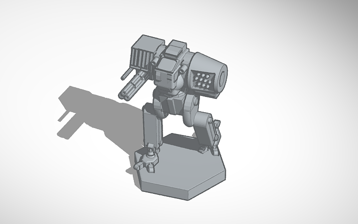 3D design Argus AGS-4D mech for Battletech - Tinkercad