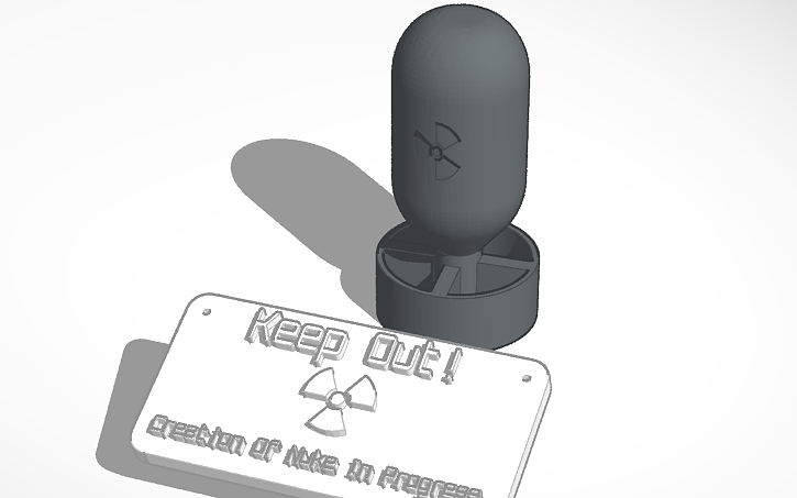 3D design Nuke - Tinkercad