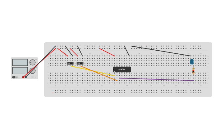 Circuit design AND GATE | Tinkercad