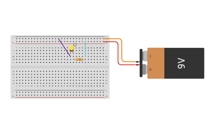 Circuit design circuito básico - Tinkercad
