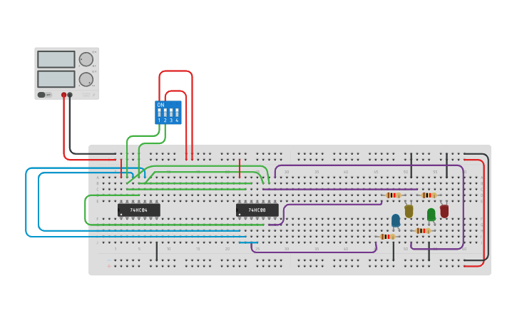 Circuit design Decoder - Tinkercad