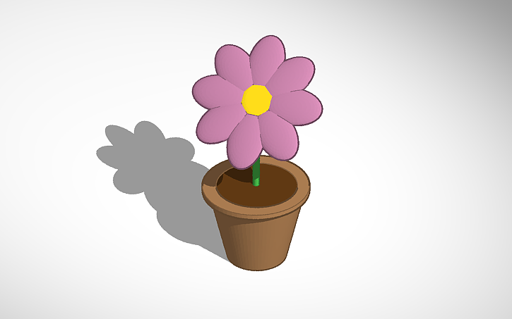 3D design flower pot - Tinkercad
