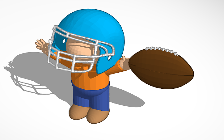 3D design cool football - Tinkercad