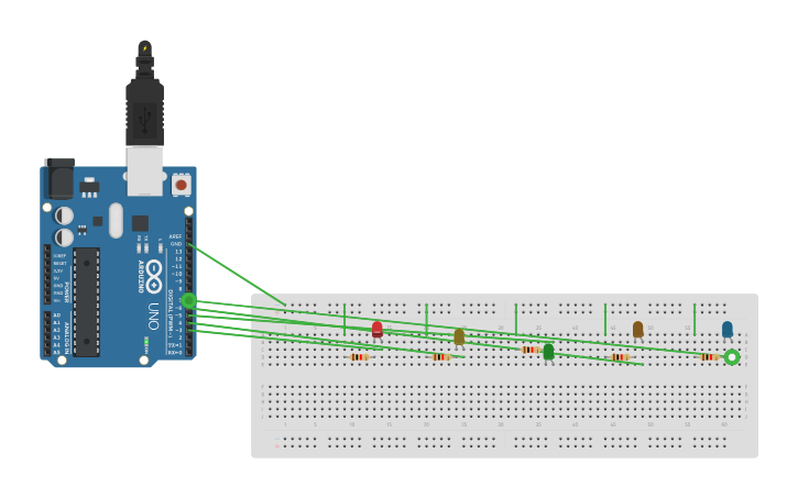 Circuit design exercise 7 ) boucle if ... else - Tinkercad