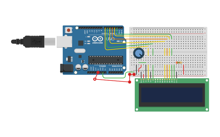 Circuit design Circuito sensor de temperatura LCD - Tinkercad