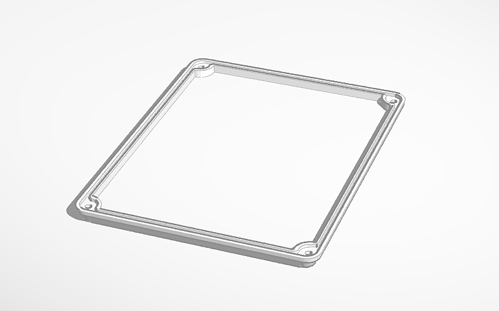 3D design Weatherproof Enclosure lid - Tinkercad
