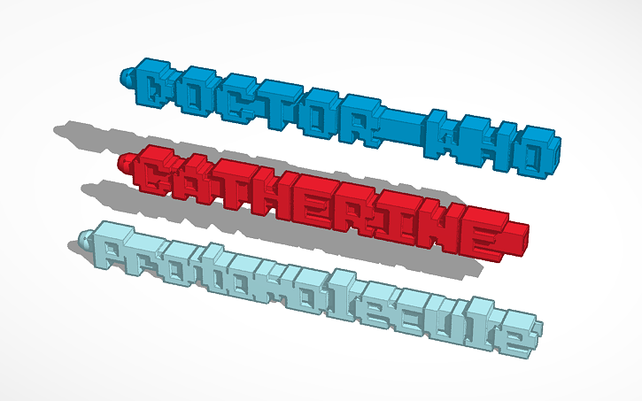 3D design Font Pens | Tinkercad