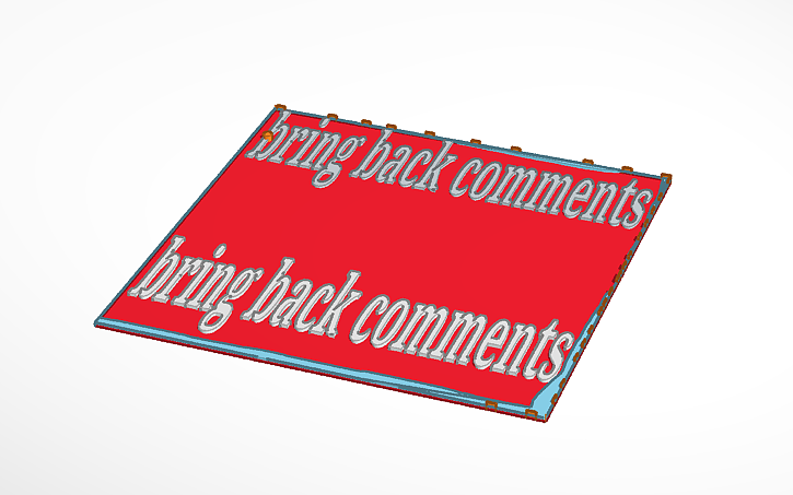3d Design Bring Back Comments Tinkercad