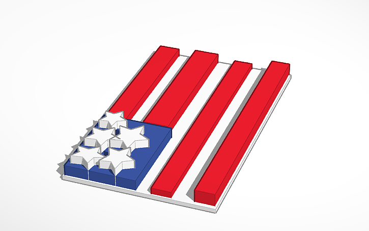 3D design The United States Flag | Tinkercad