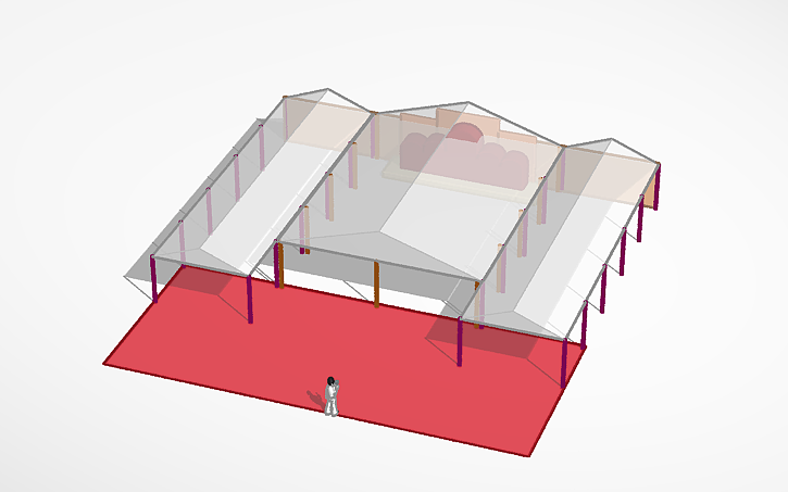 3D design Pandal tent structure - Tinkercad