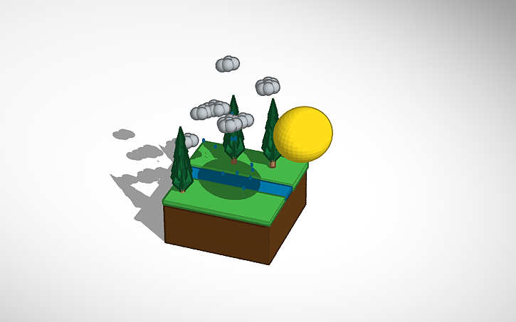 3D design water cycle | Tinkercad