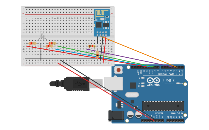 Circuit design Copy of Bluetooth HC-06 - Tinkercad