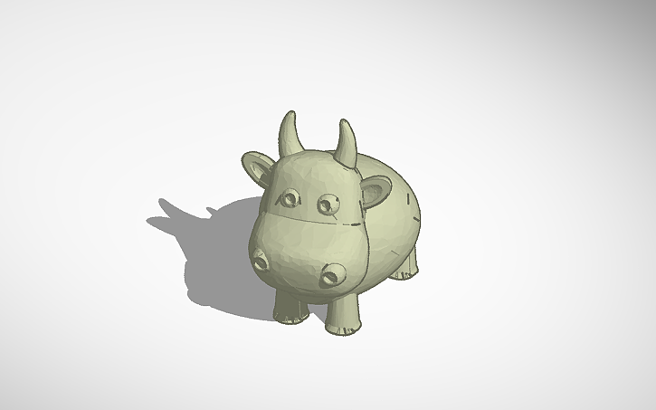 3D design Tiny cow - Tinkercad