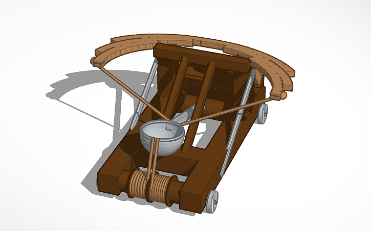 3D design catapult ballista - Tinkercad