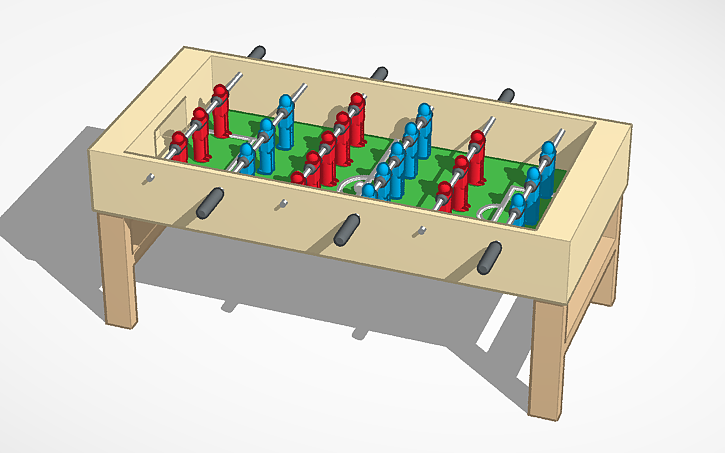 3D design TABLE FOOTBALL - Tinkercad