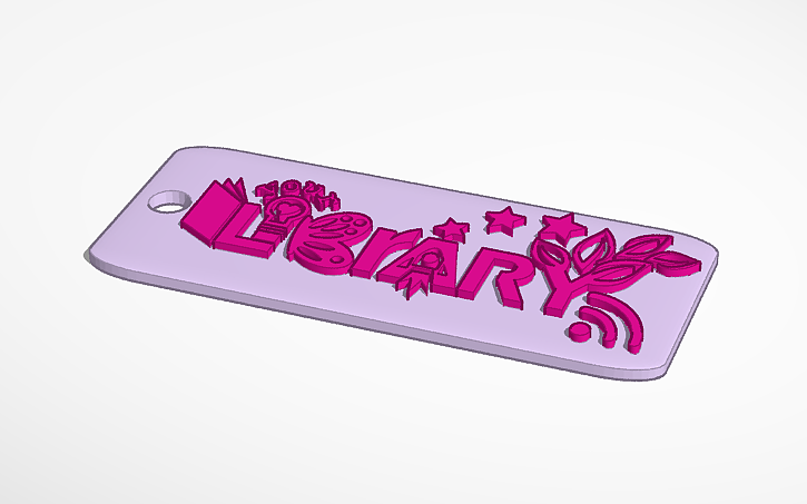 3D design CPL Key Tag - 2 Colour - Tinkercad