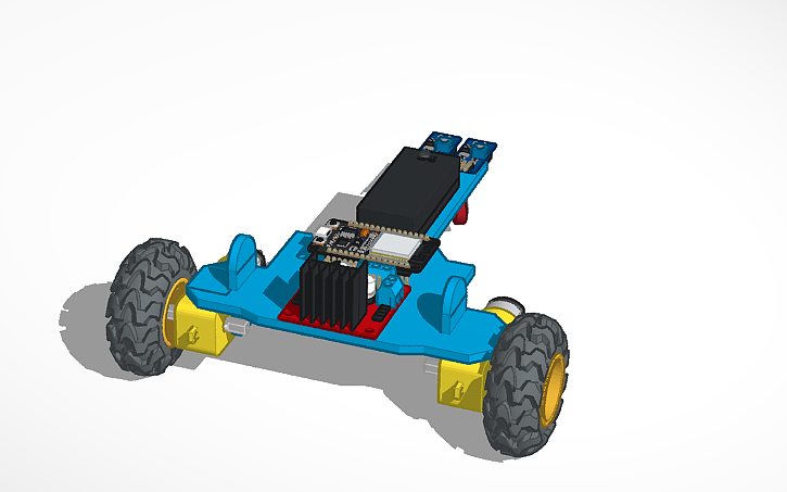 3D design Prototipo de Seguidor de linea - Tinkercad