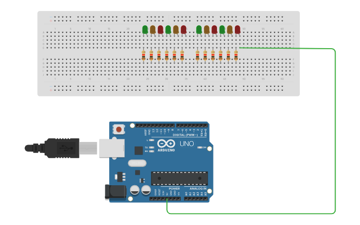 Circuit Design Croisement 4 Feux Tinkercad