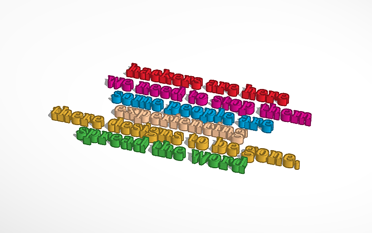 3D design spread the word for tinkercad | Tinkercad