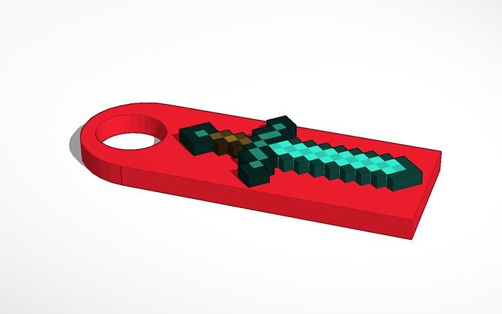 3D design Minecraft-Sword-Keychain | Tinkercad