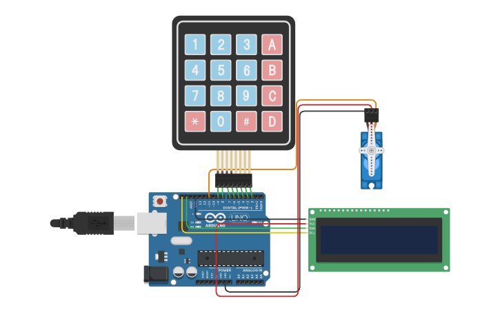 Circuit Design Smart Door Lock Tinkercad