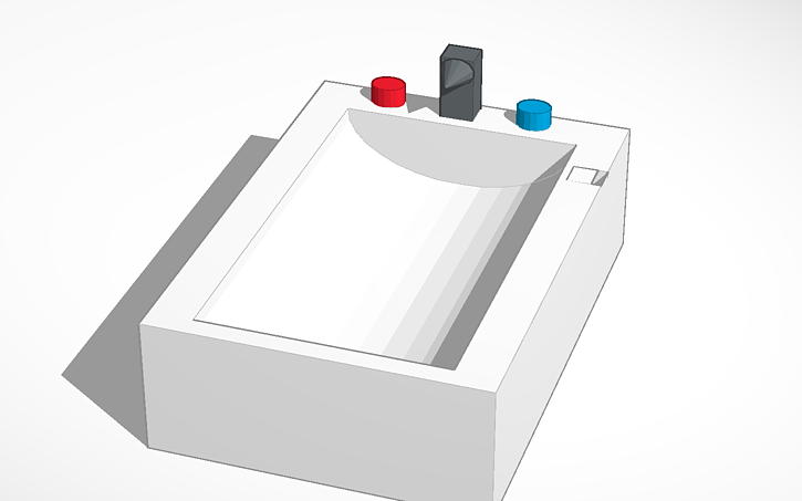 3D design Darbeys bath tub - Tinkercad