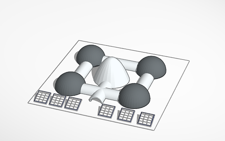 3D design BASE LUNAR - Tinkercad