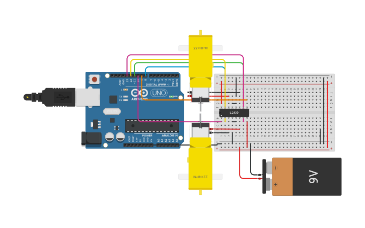 Circuit Design 3 5 Full Motor Testing Tinkercad