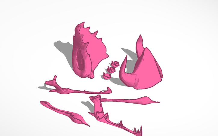 3D design 3D Printable Gaster Blaster - Tinkercad