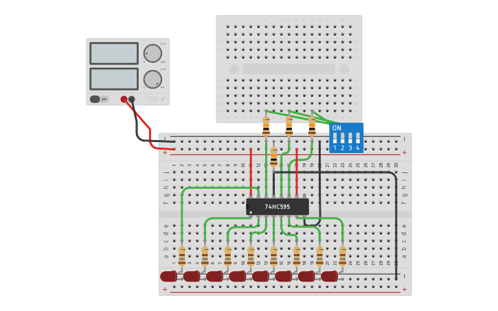 Circuit design Experimento 10.02 - Tinkercad