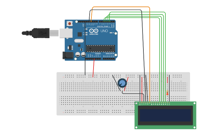 Circuit design lcd6 | Tinkercad