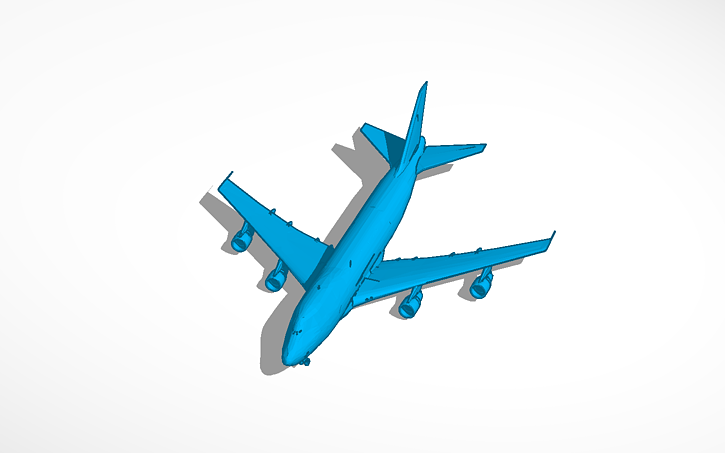 3D design Boeing 747-300 - Tinkercad