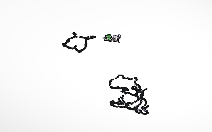 3D design All Pokemon Red/Blue Sprites | Tinkercad
