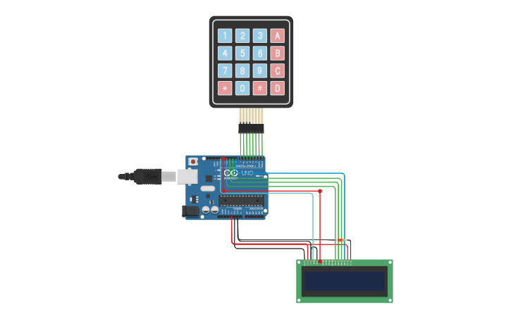 Circuit design Simple calculator - Tinkercad Circuit design Simple calculator - Tinkercad