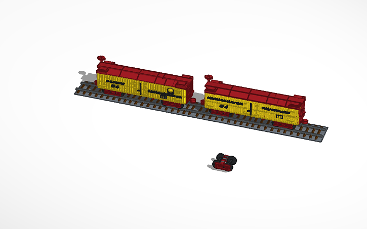 3D design Trains D&RGW Reefer Train Cars - Tinkercad