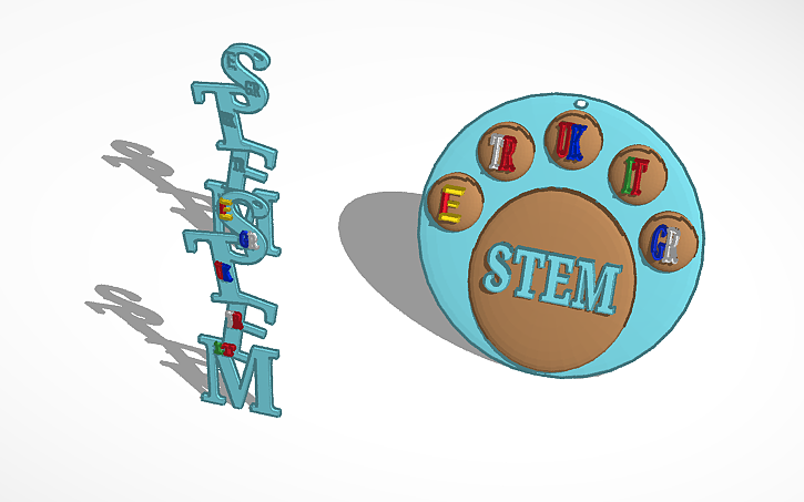 3D design stem keychains | Tinkercad