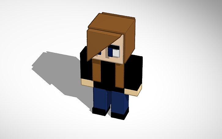 3D design Minecraft Girl | Tinkercad