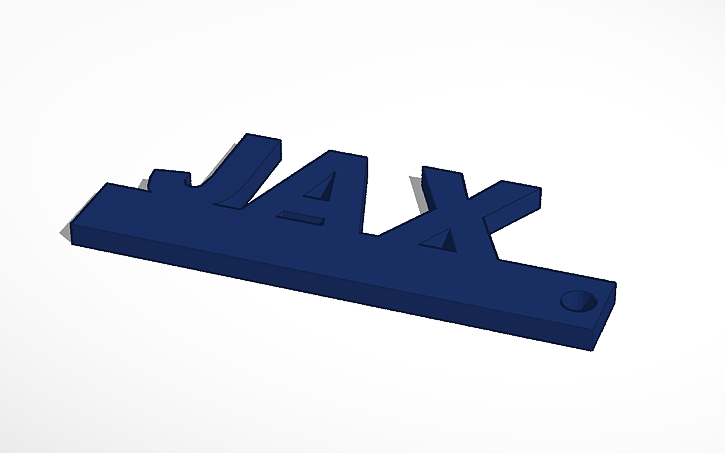 3D design Jax - Name Tag | Tinkercad
