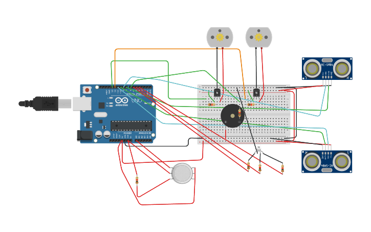 Circuit design Sistema Robotico Movil - Tinkercad
