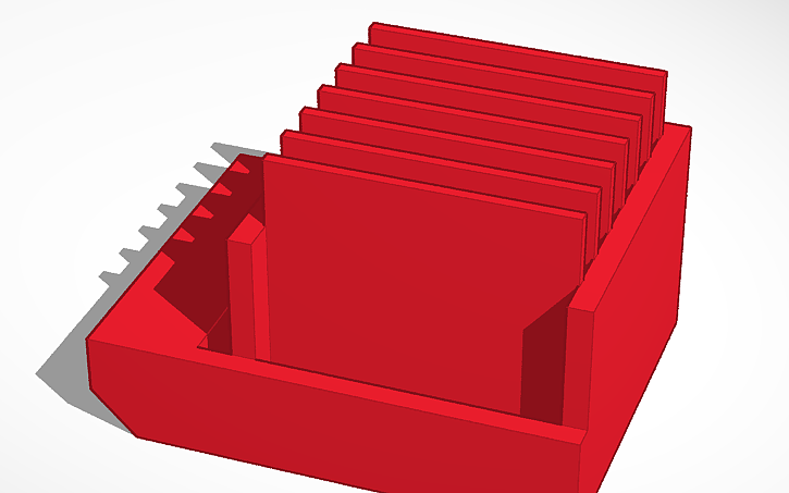 3D design SD card holder - Tinkercad