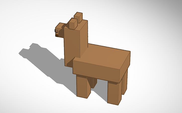 3D design Minecraft Llama - Tinkercad