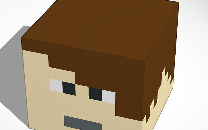 3D design Cabeza 8-Bits - Tinkercad