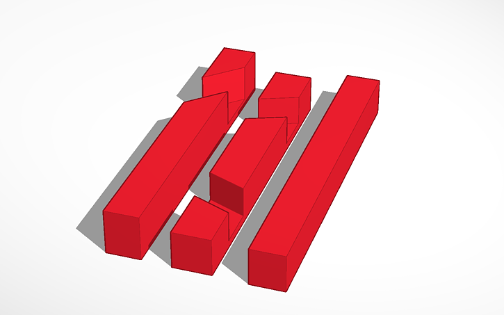 3D design interlocking pieces - Tinkercad