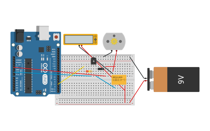 Circuit design Relais - Tinkercad