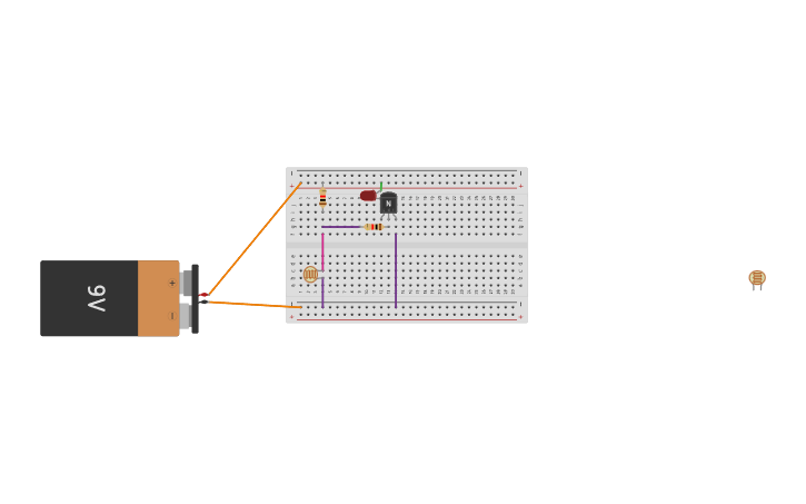 Circuit design sensor de luz - Tinkercad
