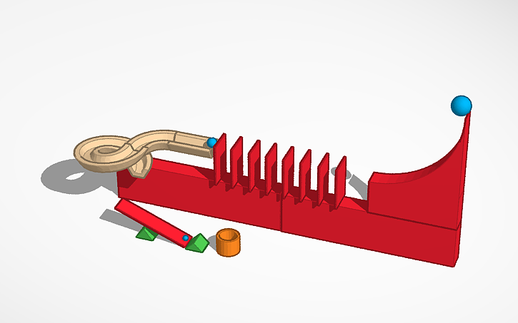 3D design Rube Goldberg - Tinkercad