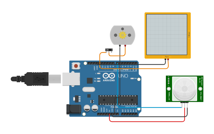 Circuit design Automatic Fan - Tinkercad
