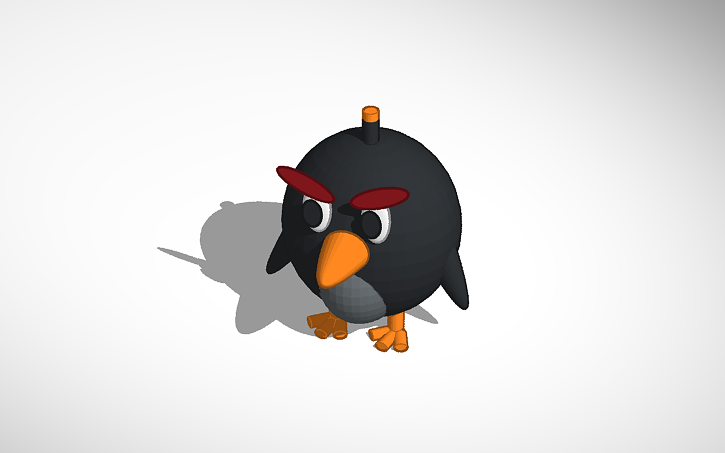 3D design Angry Bird Bomb | Tinkercad