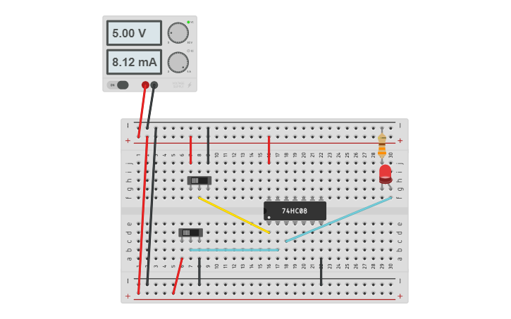 Circuit design 7408 | Tinkercad
