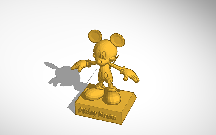 3D design Mickey Mouse. - Tinkercad